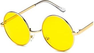 Generic Lunettes de soleil décoratives à monture ronde tendance rétro pour tir de rue 2025 pour hommes et femmes, lunettes de soleil de plage en plein air (co