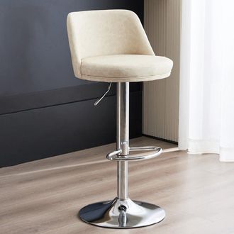 Generic Moderne drehbare Barhocker, verstellbare Armlehnenlose Tresenhocker aus PU-Leder mit R&uuml;ckenlehne f&uuml;r K&uuml;cheninsel, Esszimmer, Fr&uuml;hst&uuml;cksbar