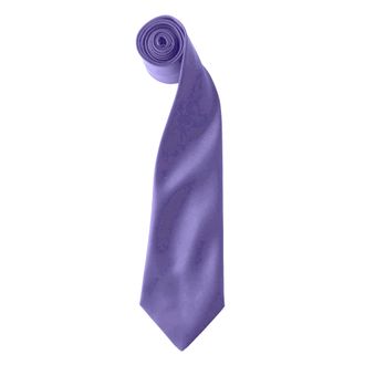 Premier Colours Herren Satin Clip Krawatte (2er Pack) (Lila)