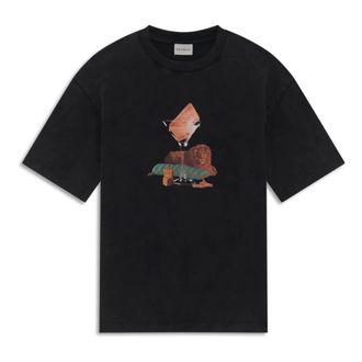 Dr&ocirc;le de Monsieur T-shirt Glass Lion - Homme - Tops - Noir - Taille: XL
