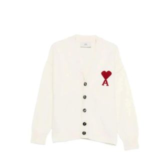 Ami Femme, Pulls, Blanc, Taille: 38 FR Cardigan Ami De Coeur