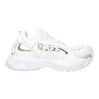 Versace Femme, Chaussures, Blanc, Taille: 39 EU Baskets Basses en Cuir Blanc
