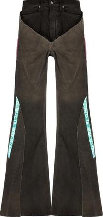 Rick Owens Jean flare &agrave; empi&egrave;cements