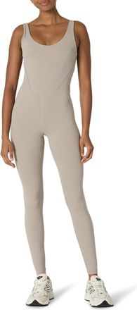 Amazon Essentials Formflex Damen Jumpsuit in voller Länge, Taupe, Größe XS
