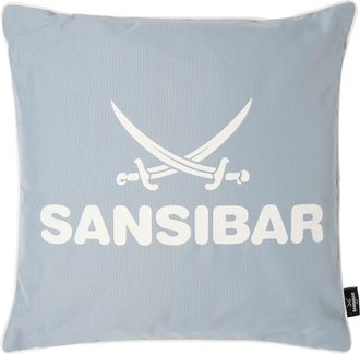 Sansibar Sylt Dekokissen »Outdoor Kissen (1 Stück), Dekokissen Logodruck, 45x45 cm, mit Kissenfüllung, Wasser- und schmutzabweisend«, in- und Outdoor geeignet 
