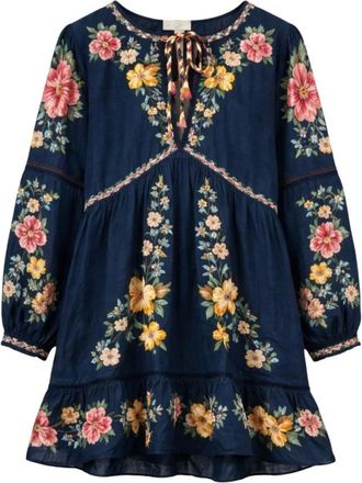 Farm Rio Farm Rio, Femme, Robes, Bleu, Taille: 36 FR Mini Robe Maria Floral