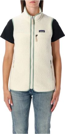 Patagonia Femme, Vestes, Beige, Taille: 36 FR Gilet en polaire avec fermeture &agrave; glissi&egrave;re en peau de mouton