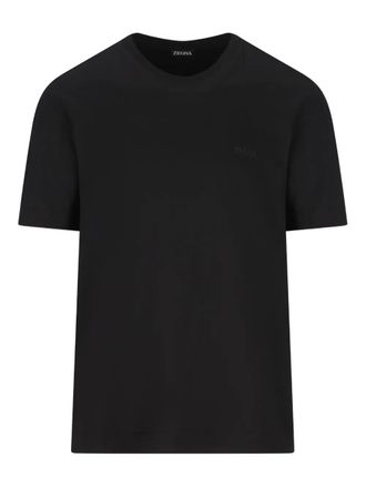 Ermenegildo Zegna t-shirt &agrave; logo brod&eacute; - Noir