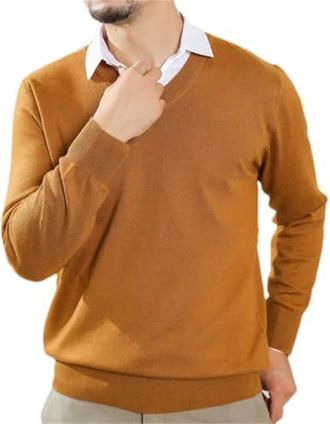 Generic Pull tricoté classique en cachemire pour homme - Col en V - Doux et chaud - Pour affaires et loisirs, 01 V, XXL