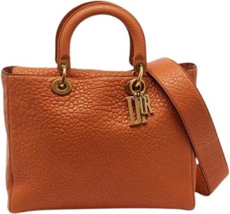 Dior Sac &agrave; main en cuir Pre-owned - Femme - Pre-owned - Orange - Taille: ONE Size