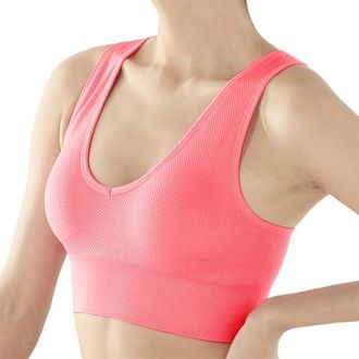 Generic Soutien-gorge pour femme, grande taille, sans anneau en acier, fin, pour le sport, le yoga, la purge, 2026, rose clair, XL