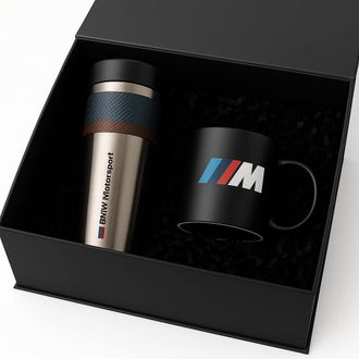 BMW M Motorsport Geschenkset Geschenkbox Thermobecher M Tasse