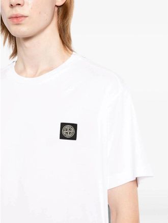 Stone Island Crew Neck Cotton T-Shirt - White