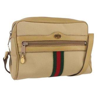 Gucci Pre-owned Nylon Umh&auml;ngetasche - - Pre-owned - Damen - Beige - ONE SIZE