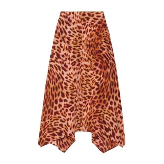 Stella McCartney Seidenkleid mit asymmetrischem Saum - - Skirts - Damen - Orange - S