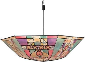 Generico Parasol vintage | Manuel avec vitraux pour femmes, protection anti-pluie avec structure r&eacute;sistante pour plage, photographie, marche, patio et transpor