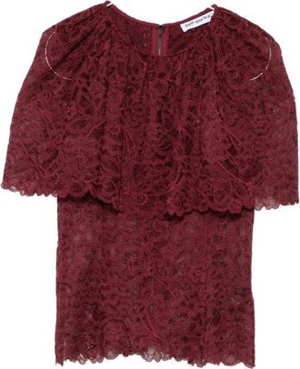 Self Portrait Femme, Blouses et Chemises, Rouge, Taille: 38 FR Pf26-099T-Bu Top