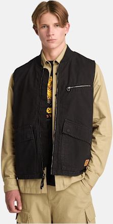 Timberland Weste aus gewaschenem Canvas für Herren in Schwarz, Herren, Schwarz, Größe