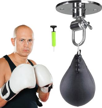 Generico Boxing Bag - Pear Ball Box Boxing Speed Boxing Bolss und Set | Punching Ball, Speed Bag Boxing für Frauen, Männer, Erwachsene, Fitnessstudio, Zuhause