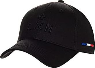 LXH Casquette 100% Coton Naturel - Collection Champs Élysées - Modèle Mixte - Taille Ajustable - Full Noir