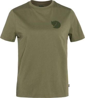 Fj&auml;llr&auml;ven Damen Fox Boxy Logo T-Shirt, Misty Green, XXS