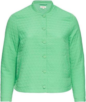 s.Oliver Sweatjacke Indoor-Jacke Strukturierter Blouson mit Stehkragen und Knopfleiste