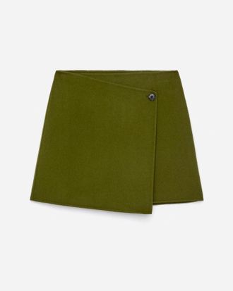 Arket Doubleface-Rock Aus Wollmischung -Gr&uuml;n