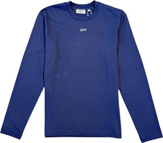 Off-white Homme, Tops, Bleu, Taille: L Long Sleeve Knit