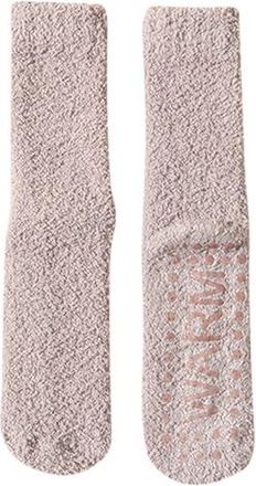 Generic Chaussettes Femme Chaussettes Chaudes Femme Chaussettes Thermiques Femme De Classique Hiver En Velours Corail Double Face Mi-Mollet Semelle Silicone A