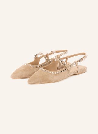 Kennel & Schmenger Slingpumps Greta Mit Nieten beige