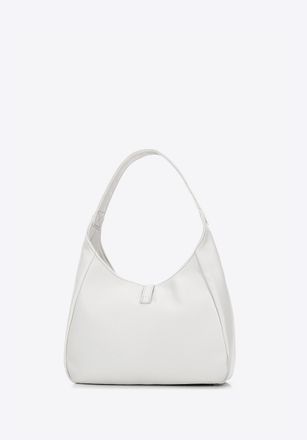 Wittchen Damenhandtasche mit dekorativer Schnalle am Riemen, wei&szlig;es &Ouml;ko-Leder