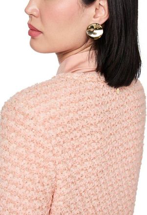 Marc Cain Cardigan Neutral Affinity Premium Damenmode Maschentweed, leicht gepolsterte Schultern, gerade geschnitten