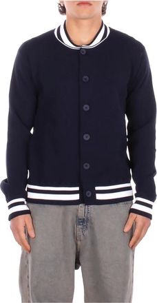 Alpha Studio Homme, Pulls, Bleu, Taille: M Au5220N1028 Cardigan