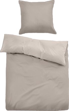 Tom Tailor 0069940 Bettwäsche Garnitur mit Kopfkissenbezug Baumwoll Satin - FINE STRIPES 1x 155x220 cm + 1x 80x80 cm, sand