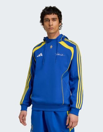 adidas Originals Juventus Vialli - Sweat à capuche en maille double - Bleu roi