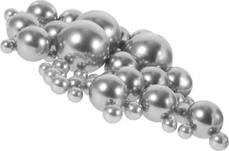 Cabilock 110 Stück Teiliges Vasenfüll Schwimmenden Silberfarbenen Kunstperlen in Verschiedenen Dekorative Vase Füller Deko für Hochzeiten Partys Brautduschen S