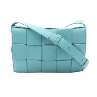 Bottega Veneta Sac bandouli&egrave;re Cassette Maxi Intrecciato Pre-owned - Femme - Pre-owned - Bleu - Taille: ONE Size