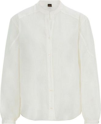 HUGO BOSS Klassische Bluse Berday Premium Damenmode mit Ballonärmeln
