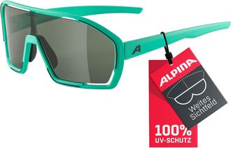 Alpina BONFIRE - Beschlagfreie, Vielseitig Einsetzbare Sport- & Fahrradbrille Mit 100% UV-Schutz F&uuml;r Erwachsene, turquoise matt, One Size
