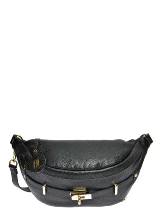 Anna Luchini Schwarz Rindsledertasche