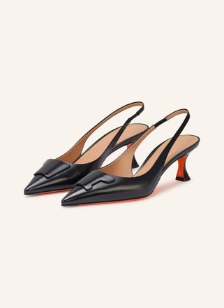 Santoni Slingpumps Taylor schwarz