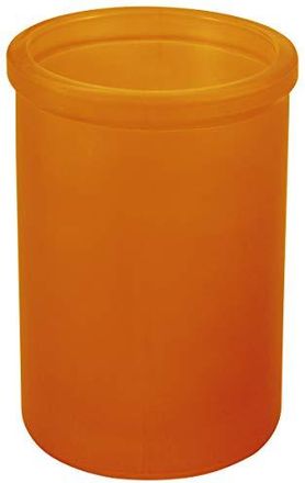 Spirella Zahnputzbecher Zahnb&uuml;rstenhalter Yoko 7,5x10,5 cm Glas Orange