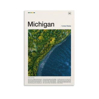 Generic Michigan-Druck, Michigan-Poster, Michigan-Wandkunst, Michigan-Kunst, Michigan-Fotografie, Michigan-Pho-Rahmen, 30 x 45 cm
