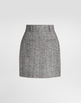 Dolce & Gabbana Minirock Aus Wolle - Frau R&ouml;cke Multicolor 38