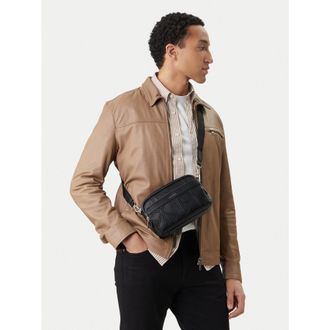 Calvin Klein Umh&auml;ngetasche Calvin Klein Emblem Aop Emboss Camera Bag LV04D3330G Schwarz