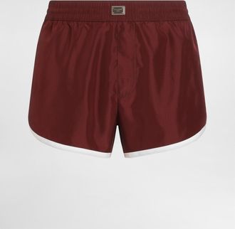 Dolce & Gabbana Kurze Badeshorts Mit Plakette - Mann Beachwear Mehrfarbig 6