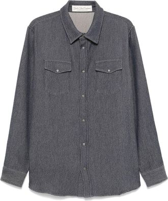 God's True Cashmere Jeanshemd aus Kaschmir - Blau