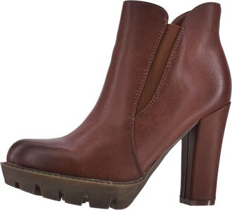 Elara Damen Stiefelette Ankle Boots Chunkyrayan EL900 Camel-41