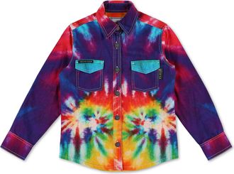 Philipp Plein Denim Shirt Ls Tie Dye