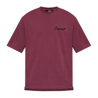 Dsquared2 T-Shirt Mit gesticktem Logo - - Tops - Herren - Rot - M